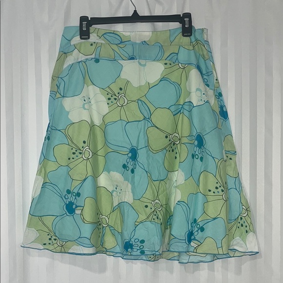 French Cuff | Skirts | French Cuff Floral Aline Skirt In Blue And ...